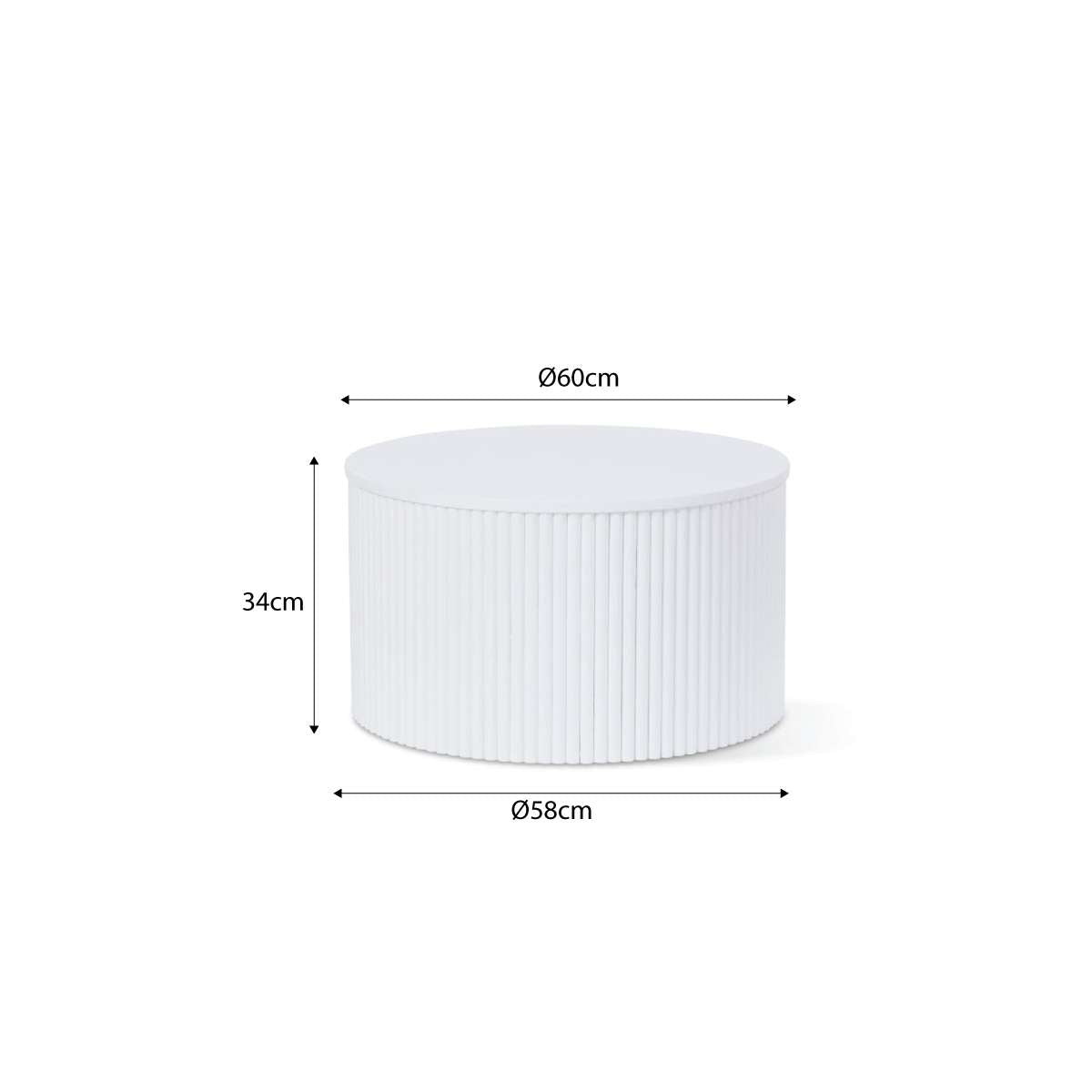 Eve Drum Coffee Table For Elegant Living Rooms - Mocka