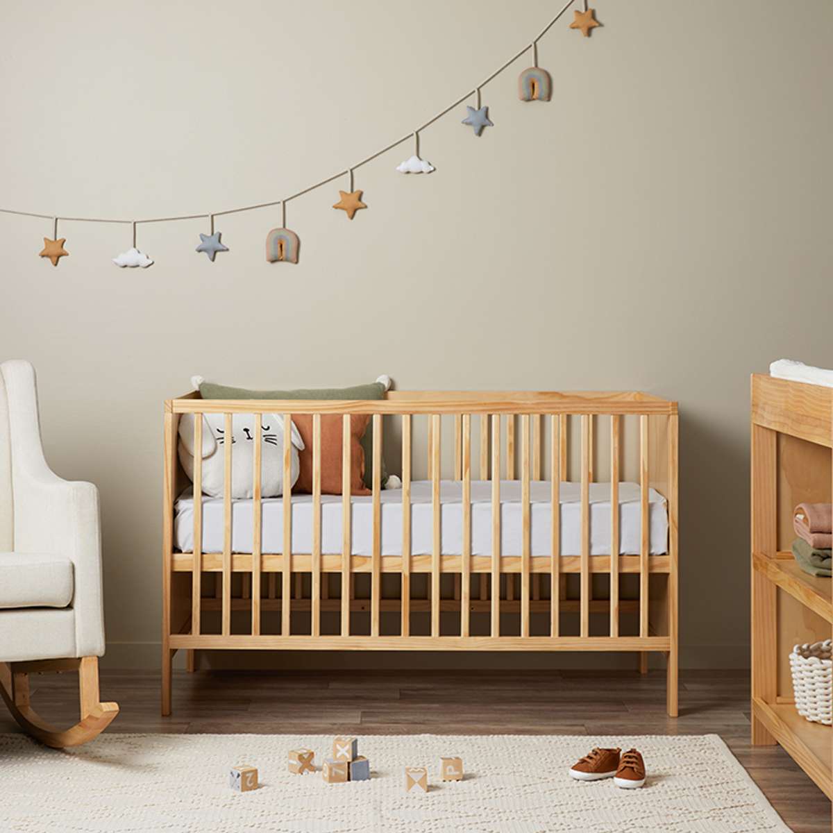 Aspiring Classic Cot - Natural | Baby Cots | Nursery | AU