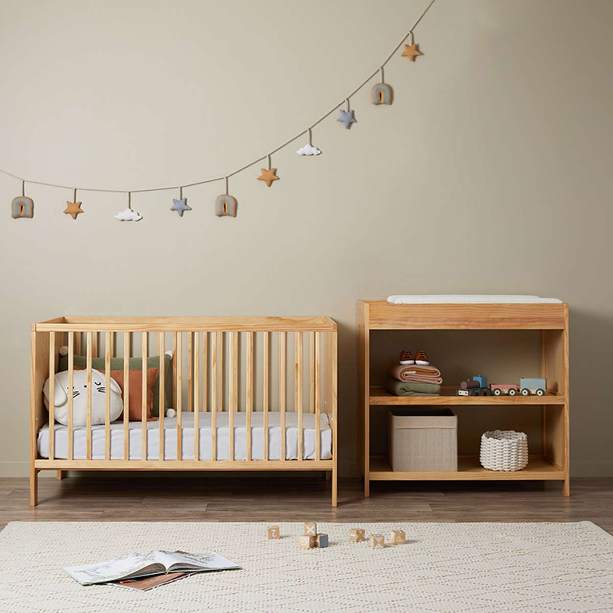 Aspiring Classic Cot - Natural | Baby Cots | Nursery | AU