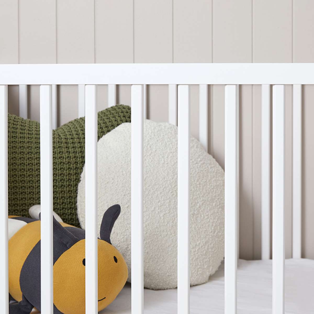 Aspiring Classic Cot - White/Natural | Baby Cots | Nursery