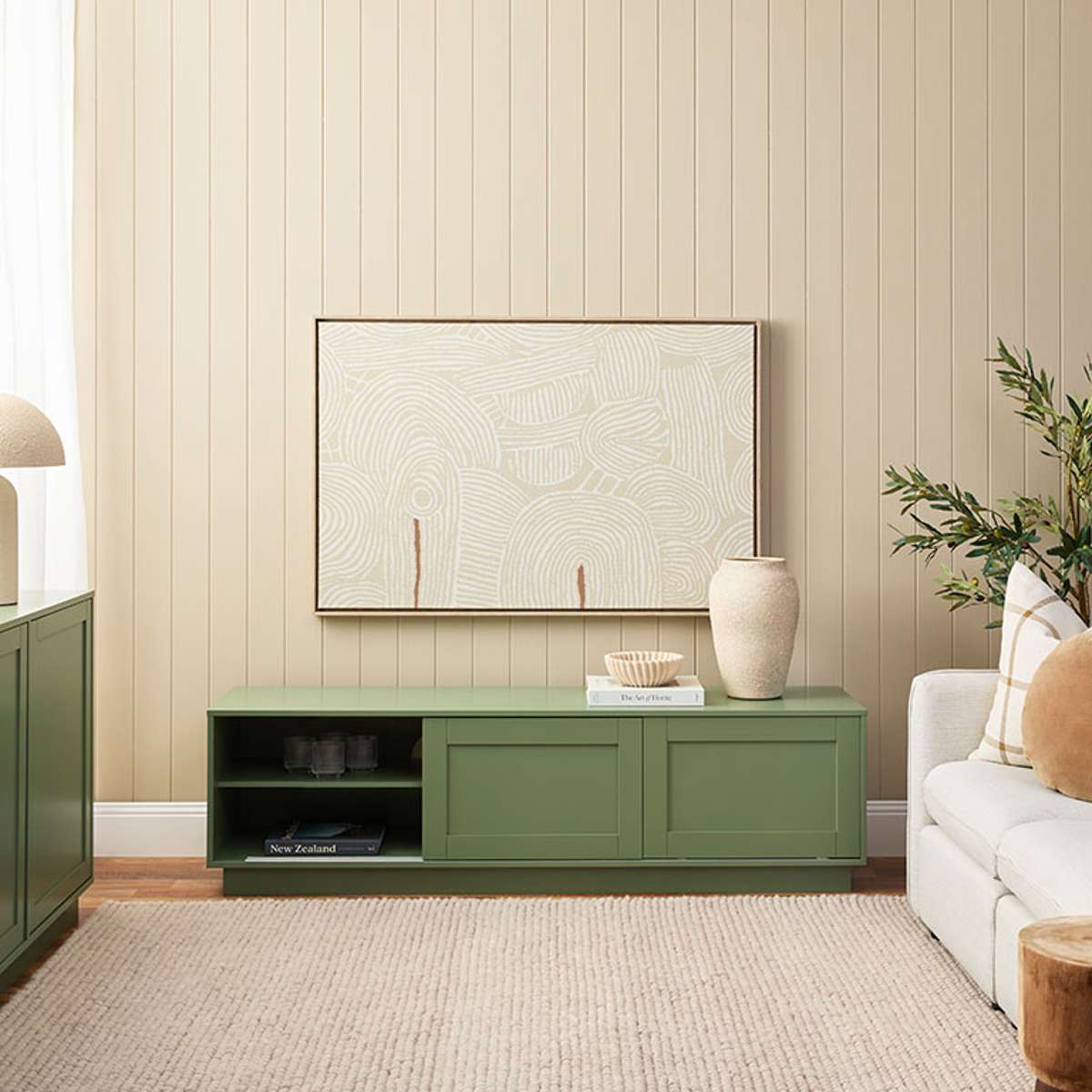 Eros Entertainment Unit - Sage Green | Home Furniture