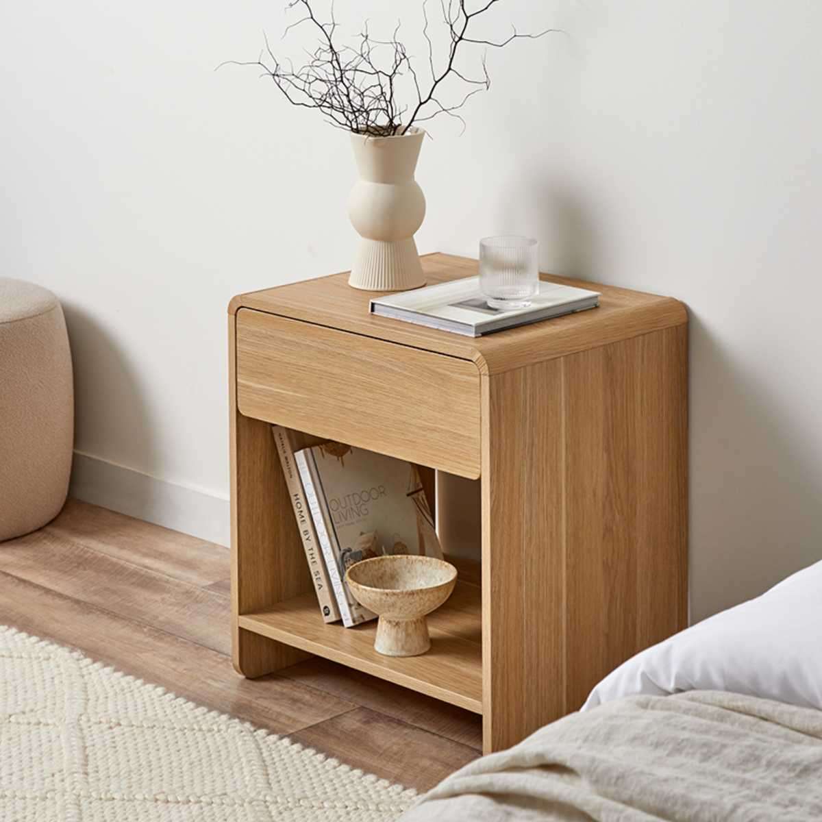Owen Bedside Table - Natural | Bedroom Furniture