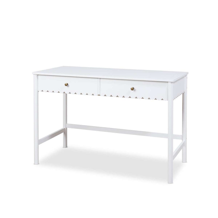 Maisie Scalloped Desk - White