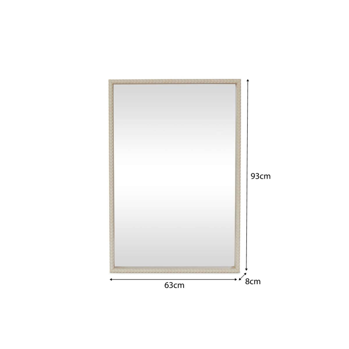 Bobbin Mirror - Rectangle in Natural