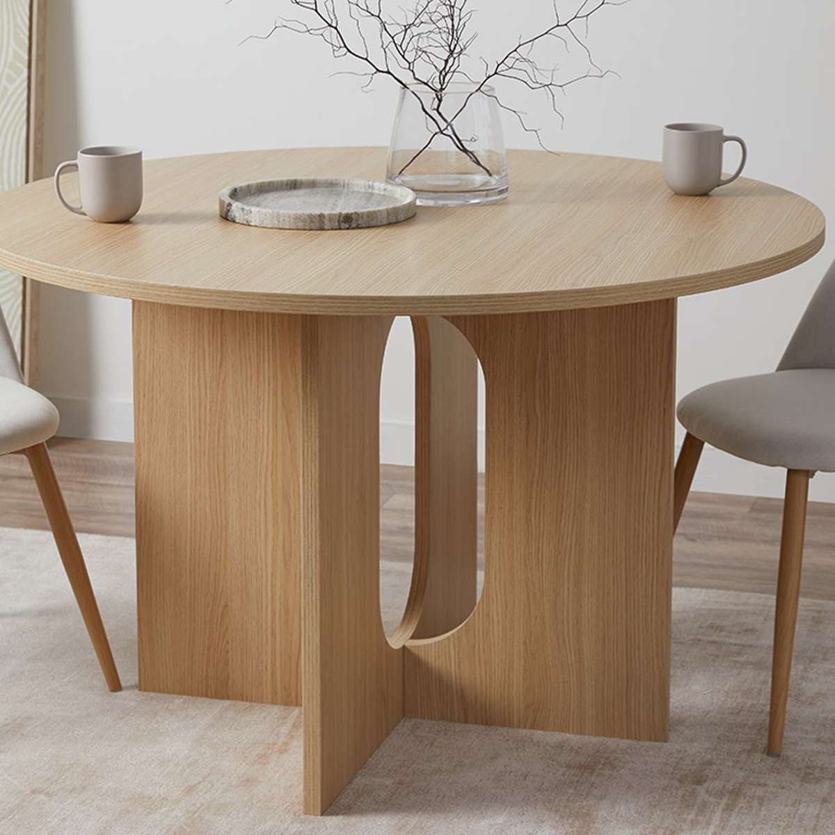 Ora Four Seater Round Dining Table | Sandi Style | Mocka