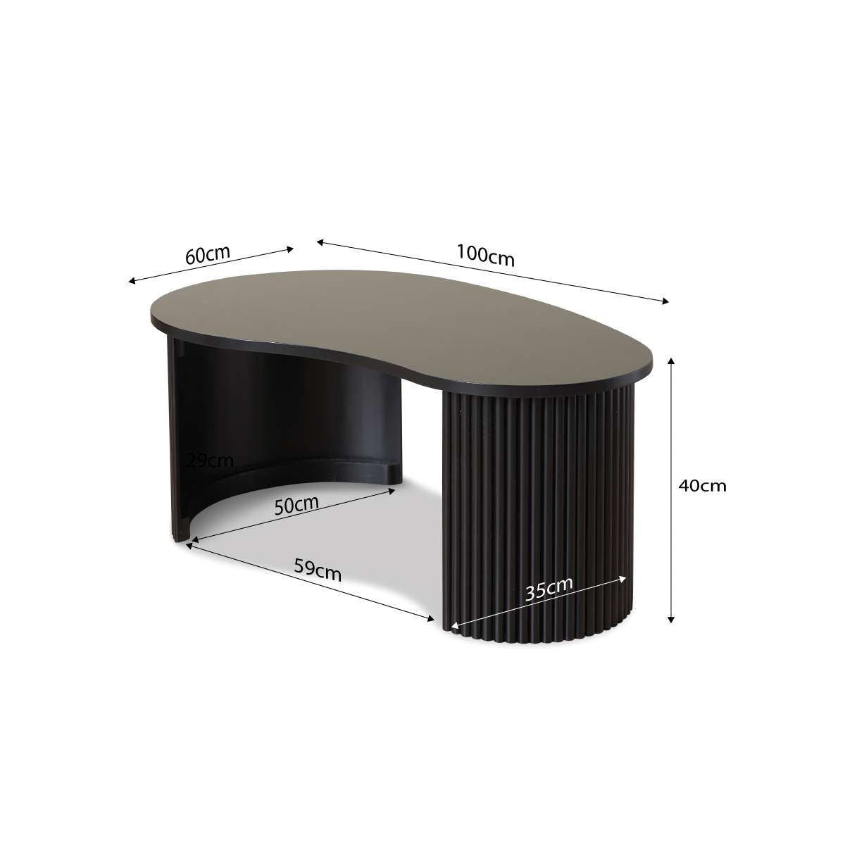 Eve Pebble Shaped Coffee Table - Modern Elegance