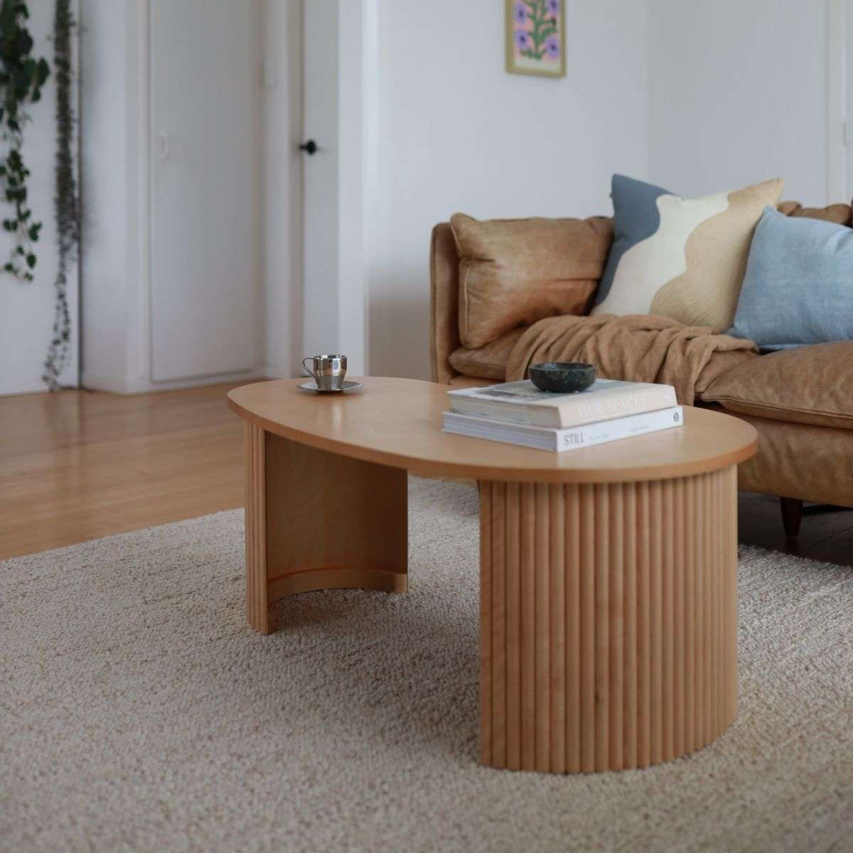 Eve Pebble Shaped Coffee Table – Birch