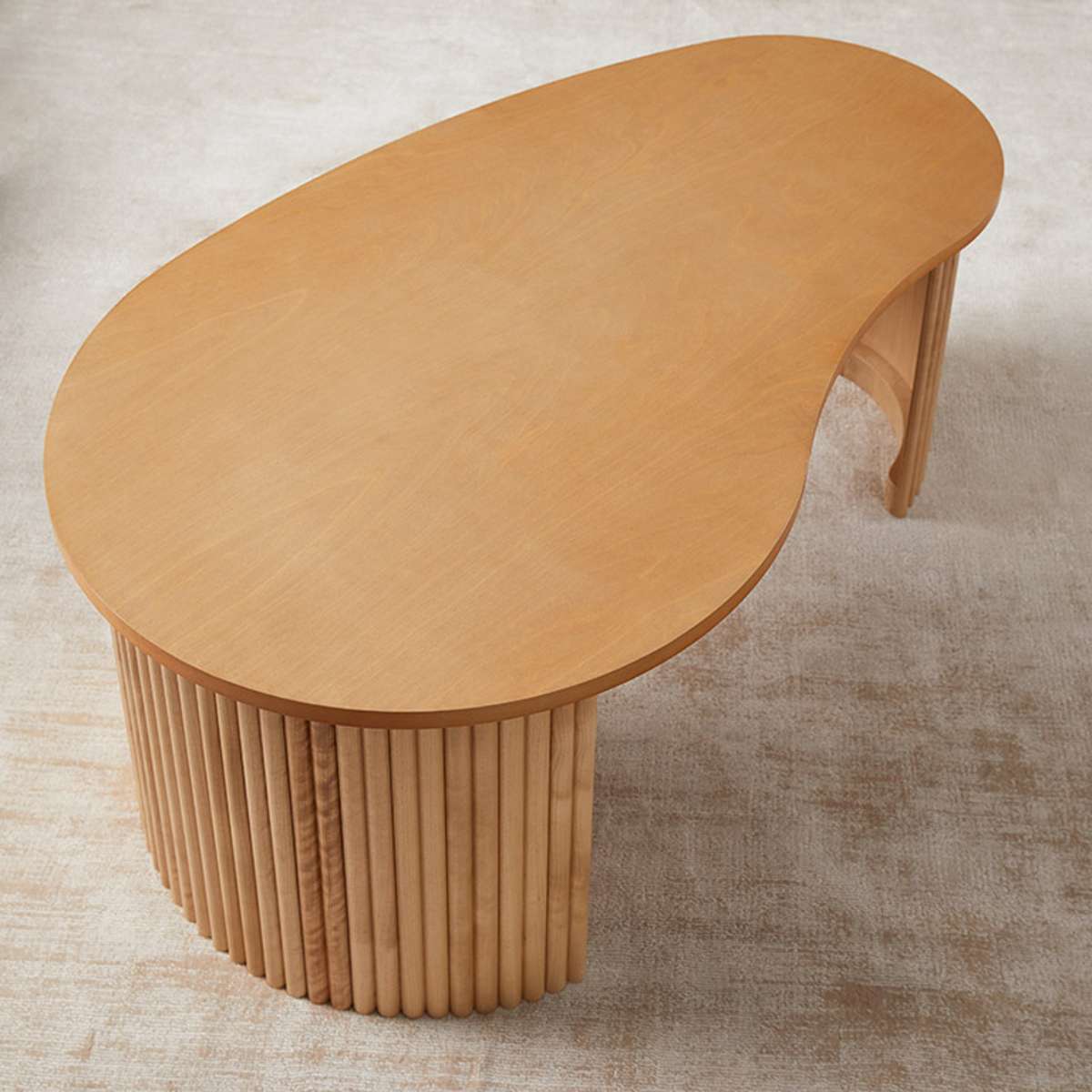 Eve Pebble Shaped Coffee Table – Birch