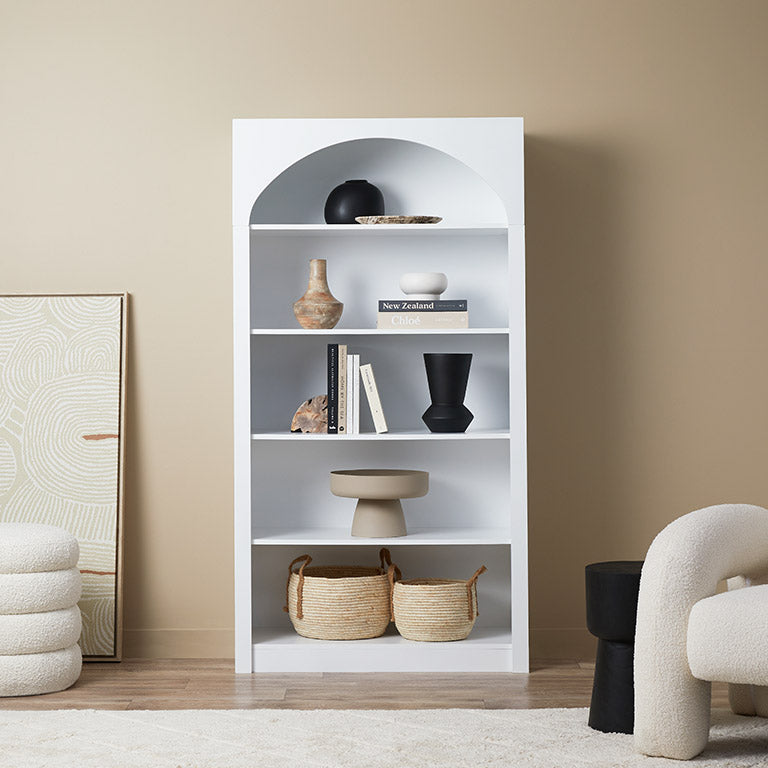Santorini Tall Arched Bookcase | Stylish Storage Furniture