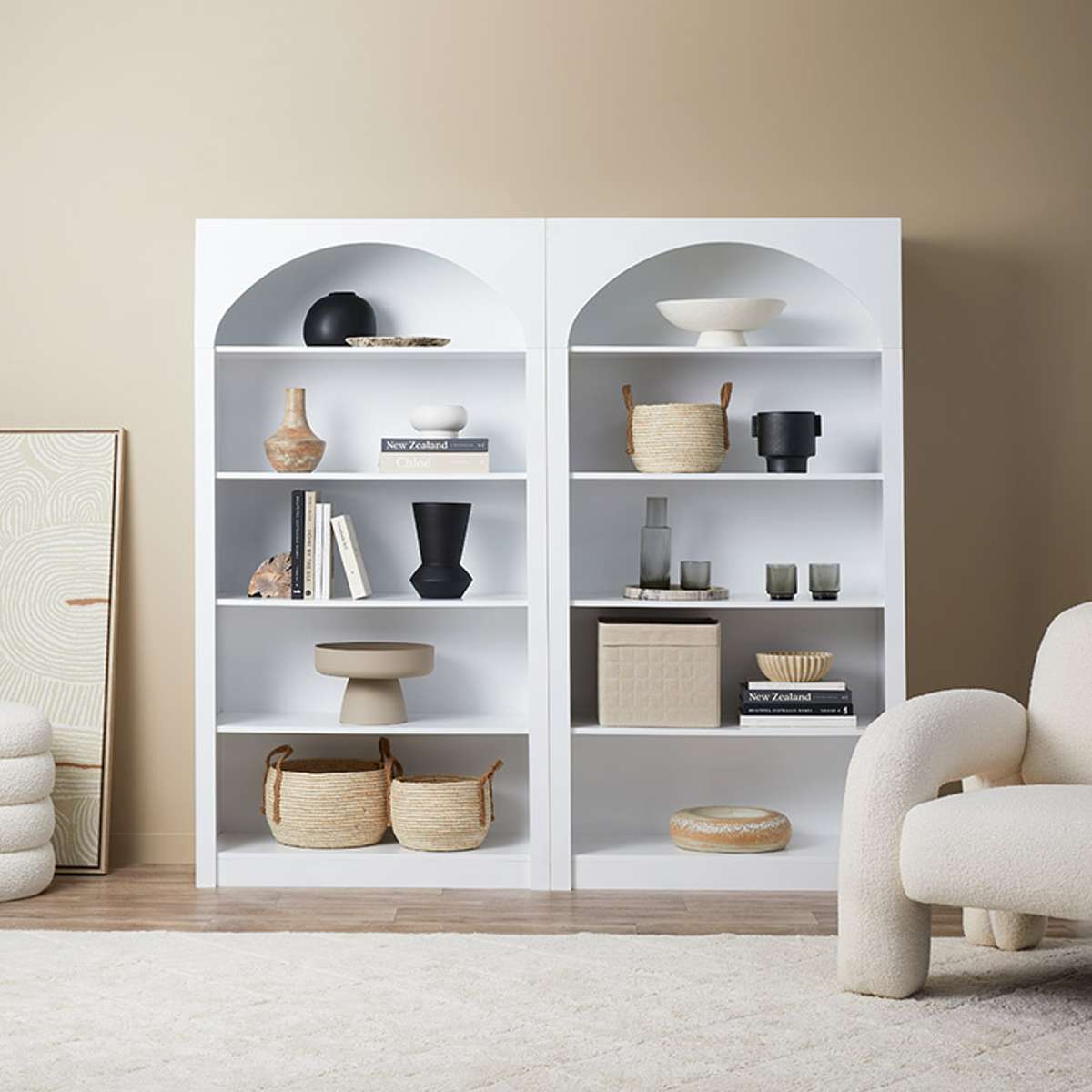 Santorini Tall Arched Bookcase | Stylish Storage Furniture