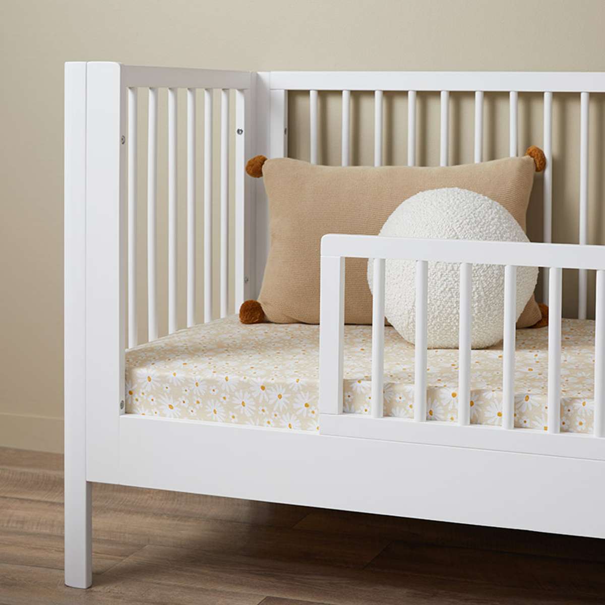 Maisie Cot Toddler Bed Half Frame - White | Mocka