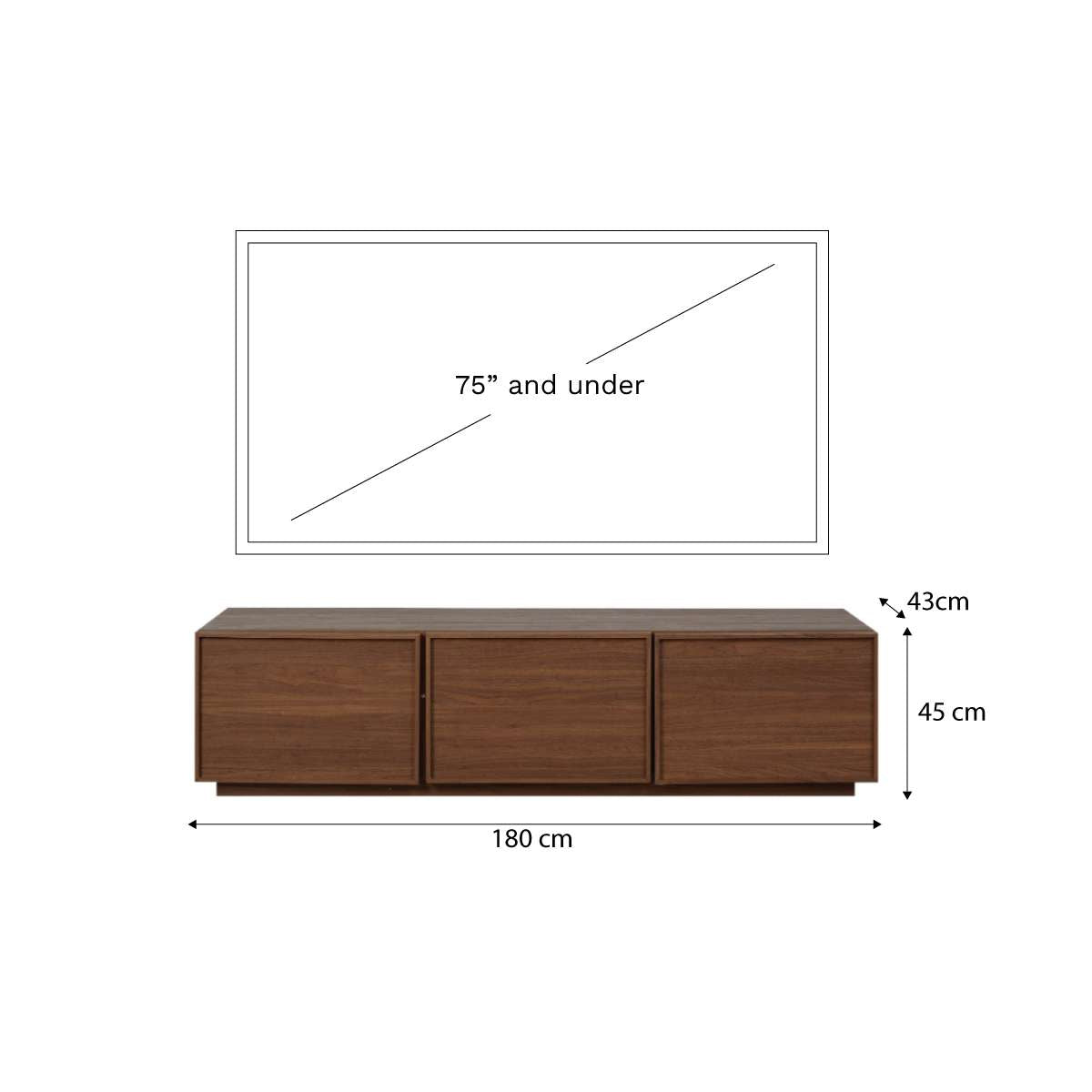 Osaka Entertainment Unit - Walnut | Mocka Living Furniture