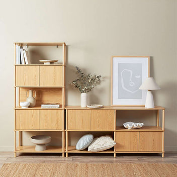 Eden Low Shelf With Storage - Stylish & Durable | Mocka