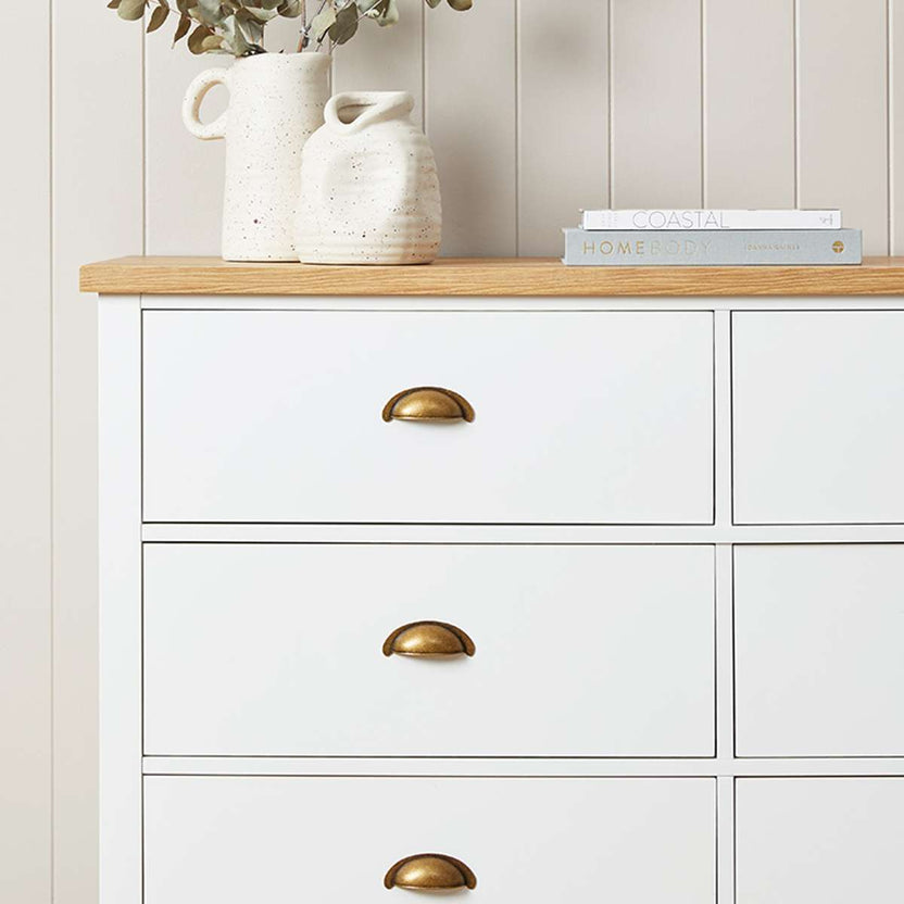 Hastings Six Drawer | Essential Natural/White Drawers | Mocka