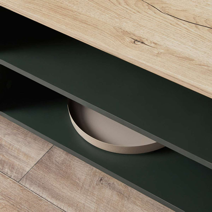 Murphy Entertainment Unit Green/Natural - Stylish Storage | Mocka
