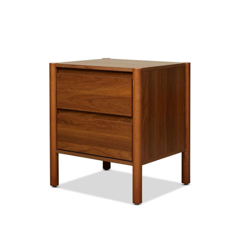 Blair Bedside Table - Walnut | Sleek Dark Wood-look