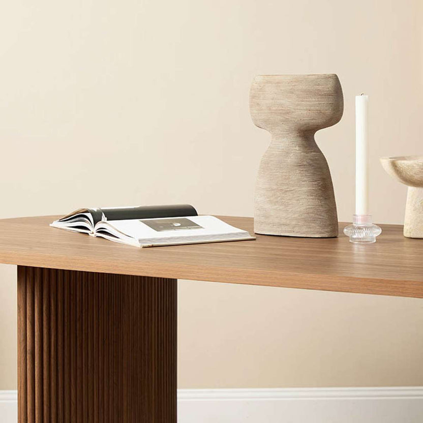 Amara Six Seater Dining Table - Walnut | Mocka Australia