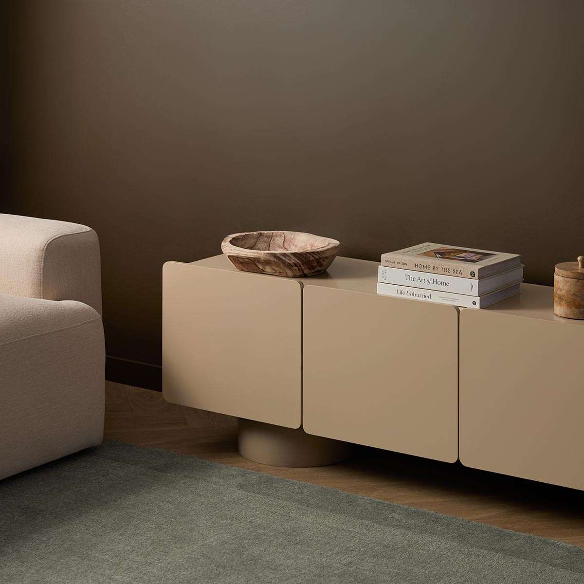 Robbie Entertainment Unit - Stone | Mocka