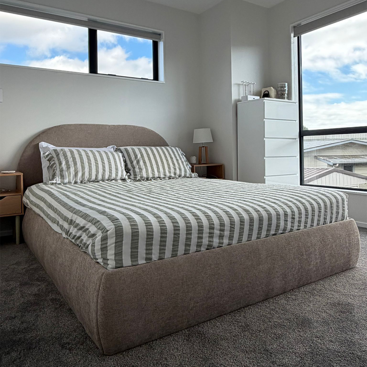 Tanner Storage Queen Bed - Beige | Mocka